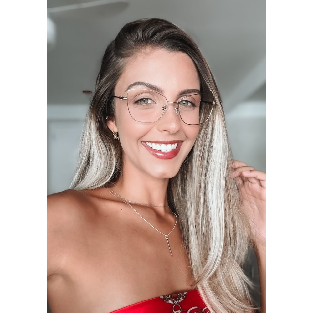 Armação de óculos de grau - Amandita fechado 6933 titanium - bronze ...