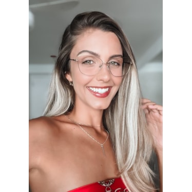 Armação de óculos de grau - Amandita fechado 6933 titanium - bronze ...