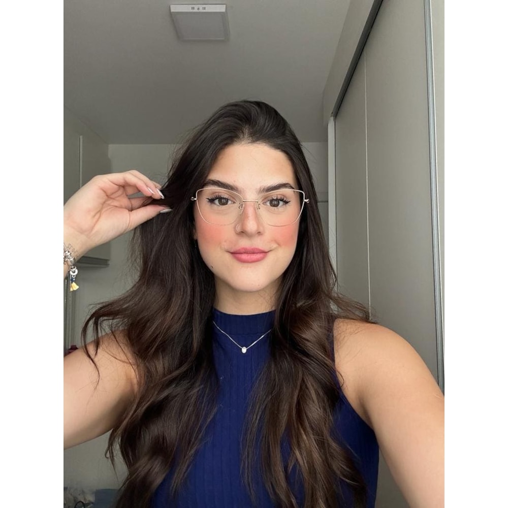 Armação de óculos de grau - Amandita fechado 6933 titanium - bronze ...