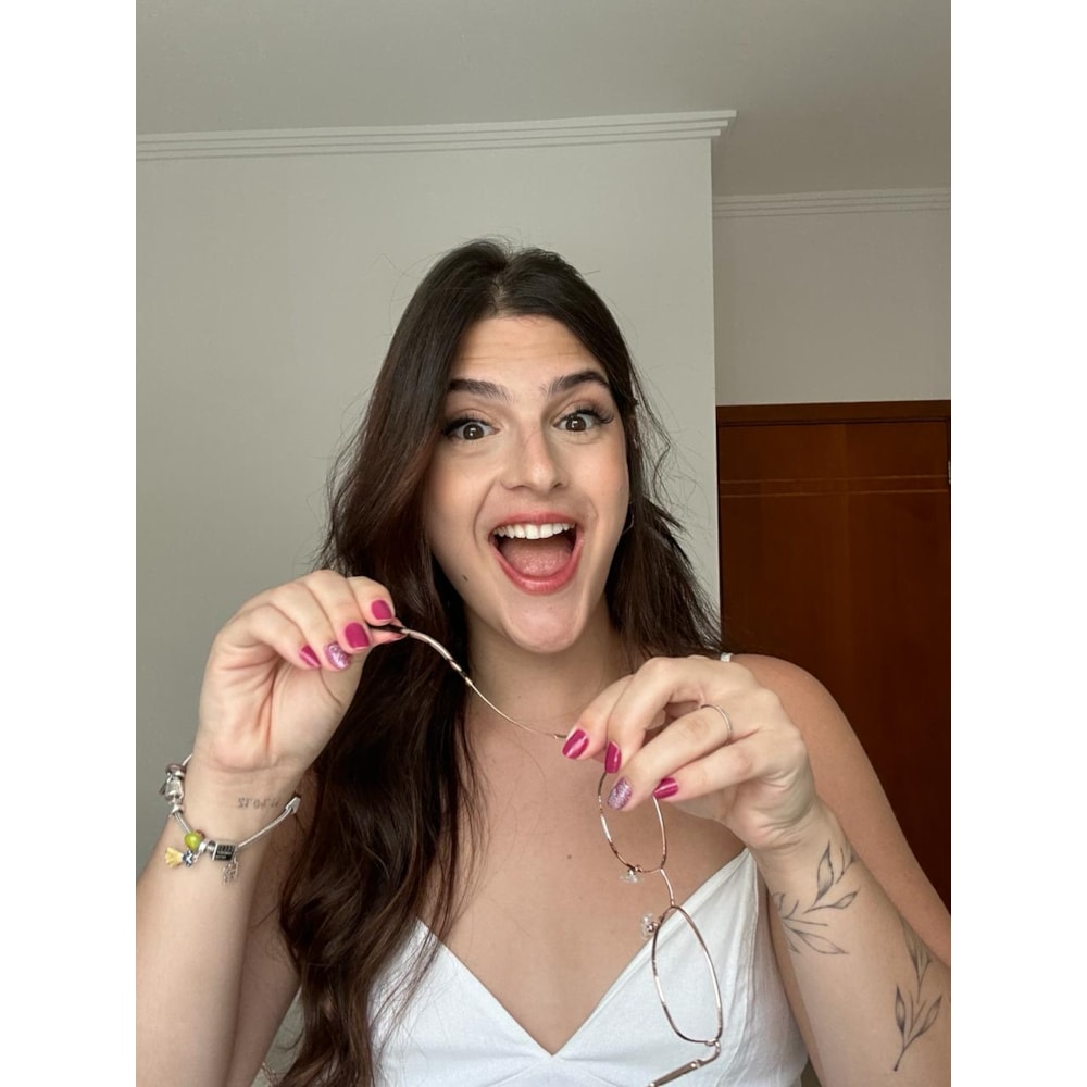 ARMAÇÃO DE ÓCULOS DE GRAU - AMANDITA MAIOR FECHADO 6934 titanium - ROSE ...