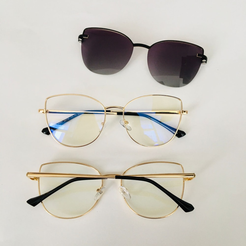 Armação de óculos de grau - Aurora 2.0 versão 95951 - dourado clip on ...