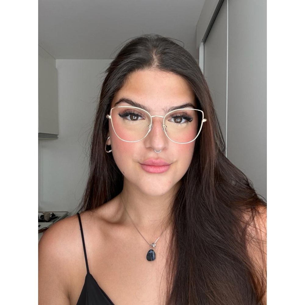 Armação de óculos de grau - Aurora 2.0 versão 95951 - dourado clip on ...