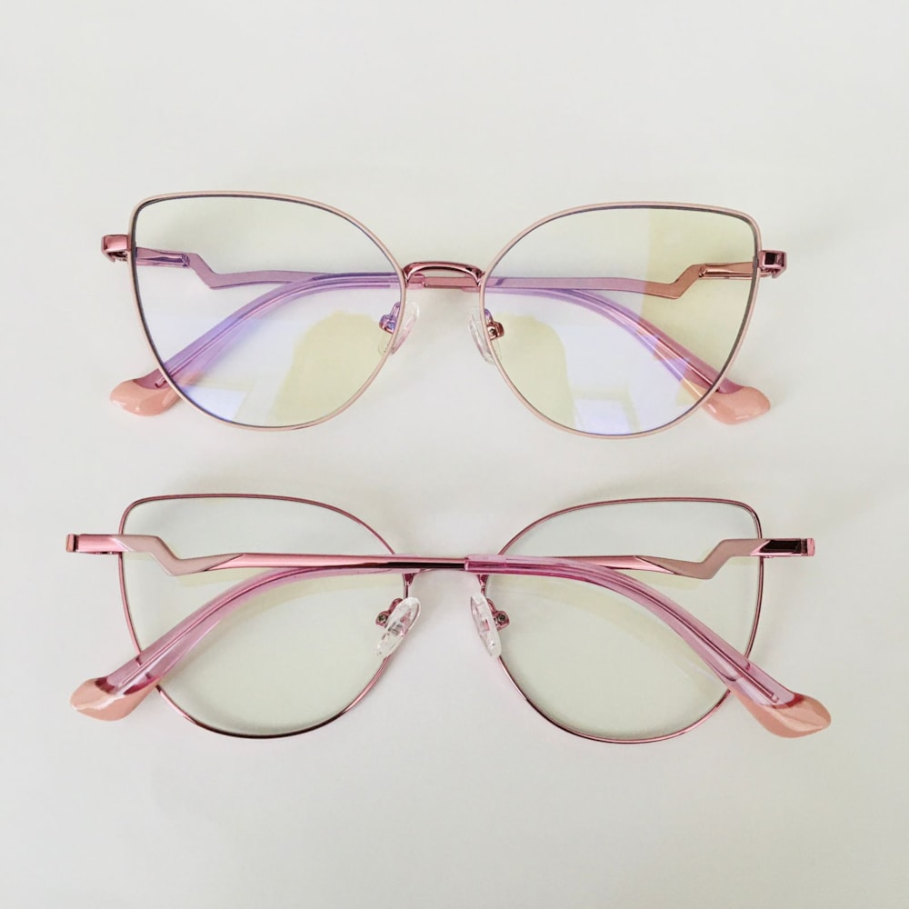 Armação de óculos de grau - Aurora ray 3043 - rose com rose metálico c3 ...