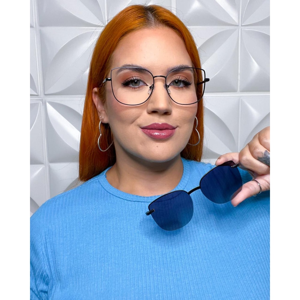 Armação de óculos de grau - Dafini 95816 - preto C8 - Óculos Menina Flor