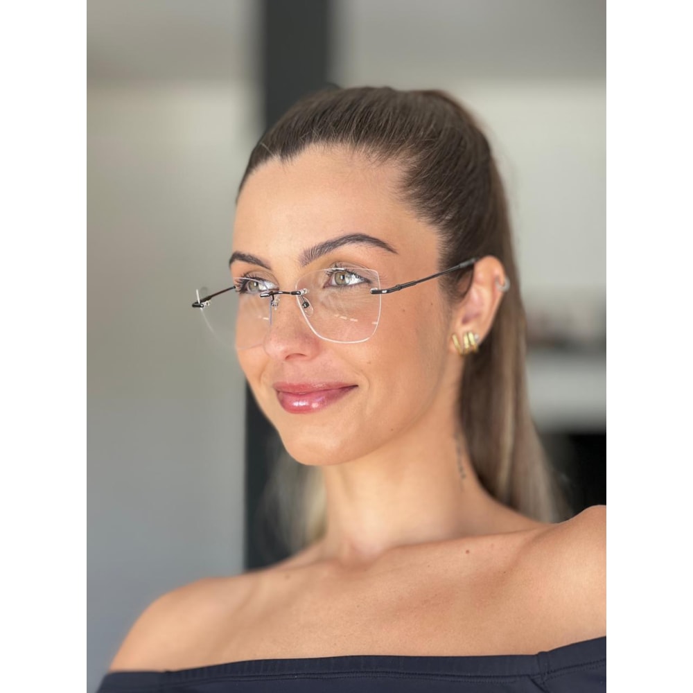 Armação de óculos de grau - Daniela 3 pontos cod 50035 - grafite c8 ...