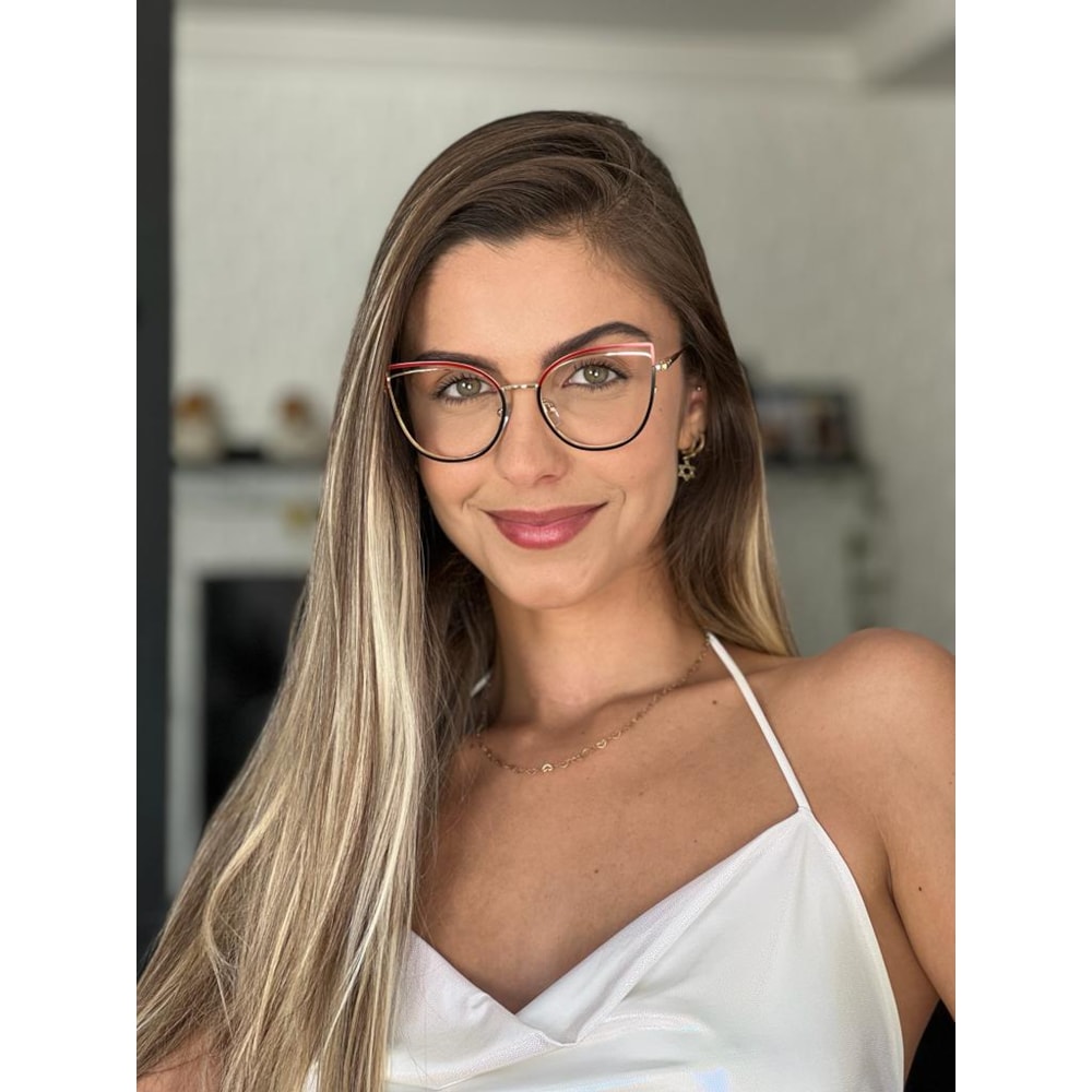 Armação de óculos de grau - Emily 95597 - vermelho com preto C4 ...