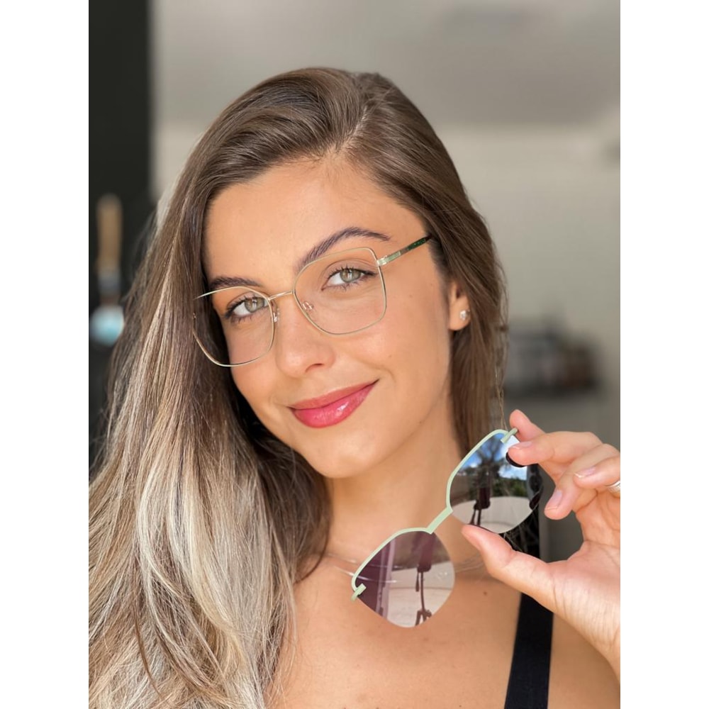 Armação de óculos de grau - Hadija 7024 - verde C3 - Óculos Menina Flor