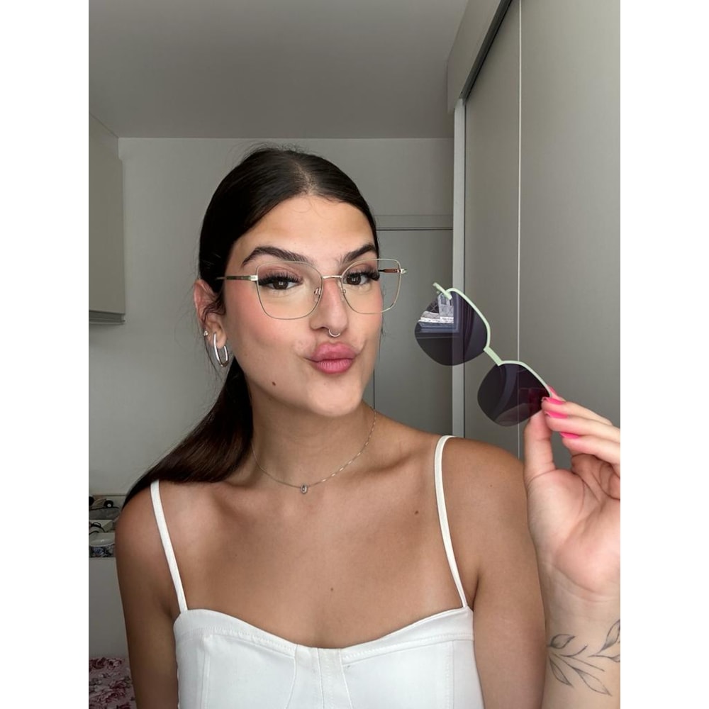 Armação de óculos de grau - Hadija 7024 - verde C3 - Óculos Menina Flor