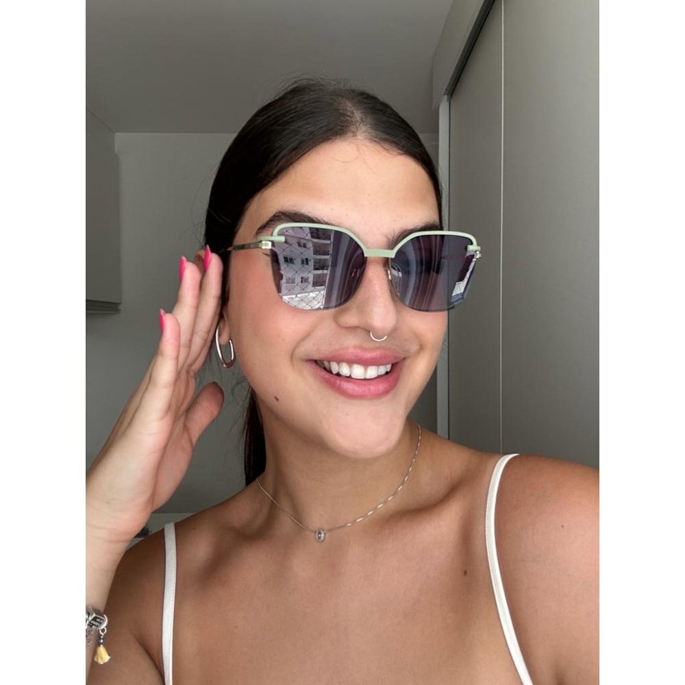 Armação de óculos de grau - Hadija 7024 - verde C3 - Óculos Menina Flor