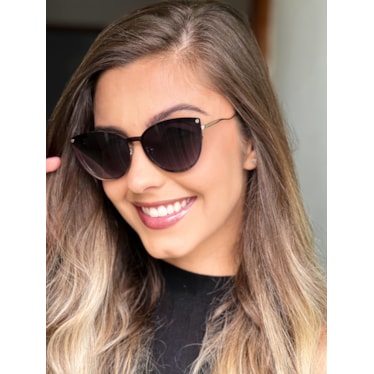 Armação de óculos de grau - Juliane C0131 - dourado detalhe rose e ...