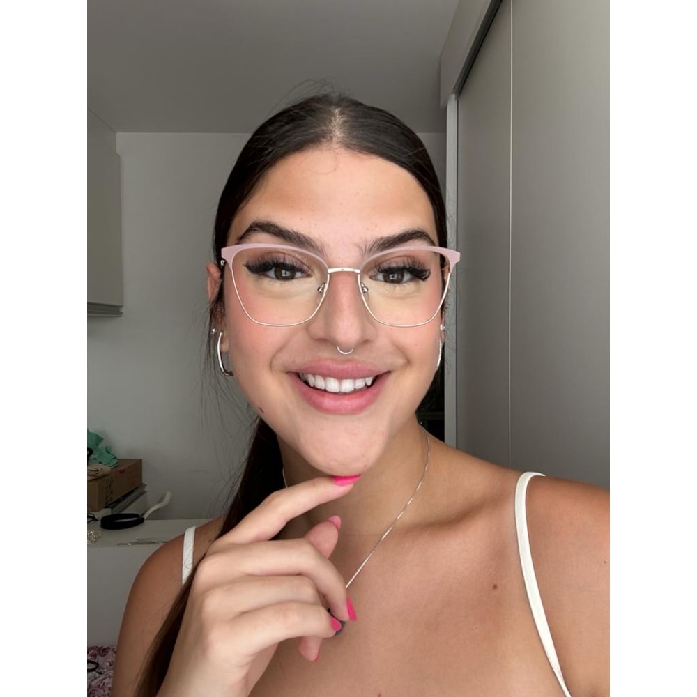 Armação de óculos de grau - Laura Metal 6954 - rose c3 - Óculos Menina Flor