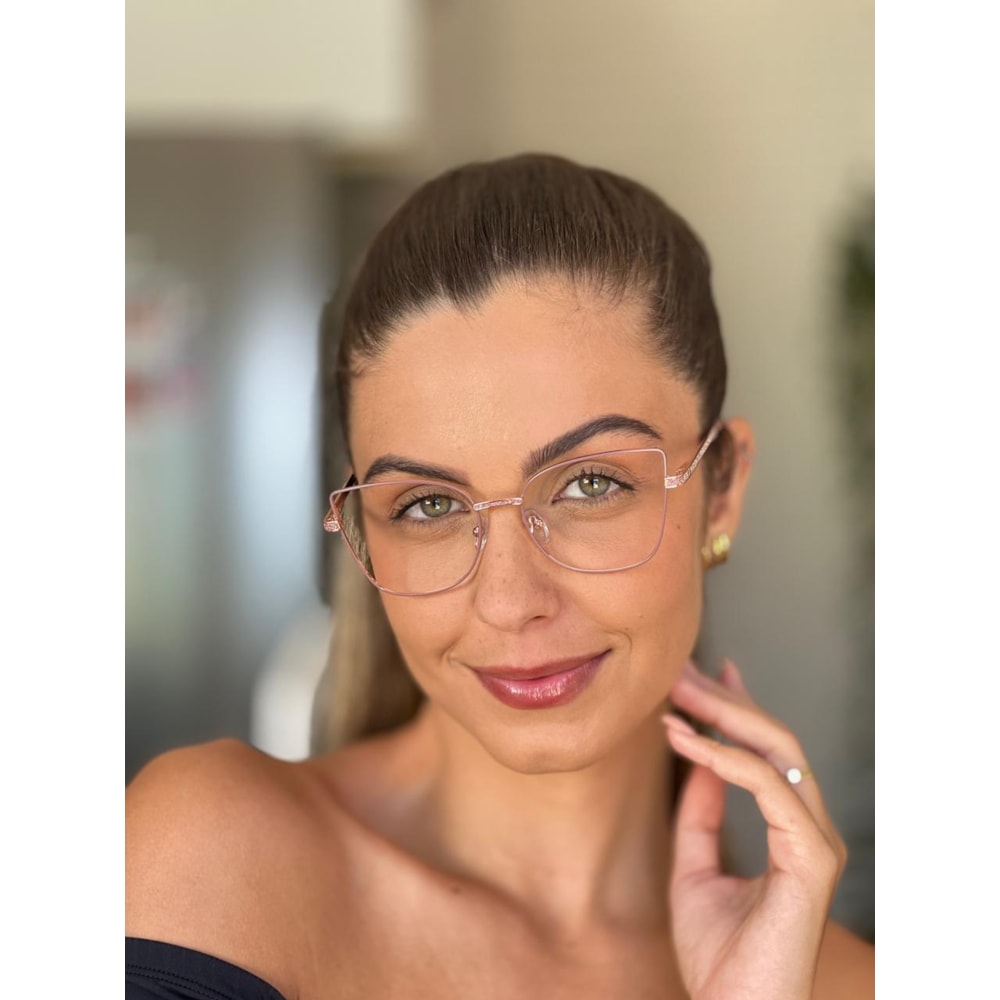 Armação de óculos de grau - Maísa 82152 - nude C3 - Óculos Menina Flor