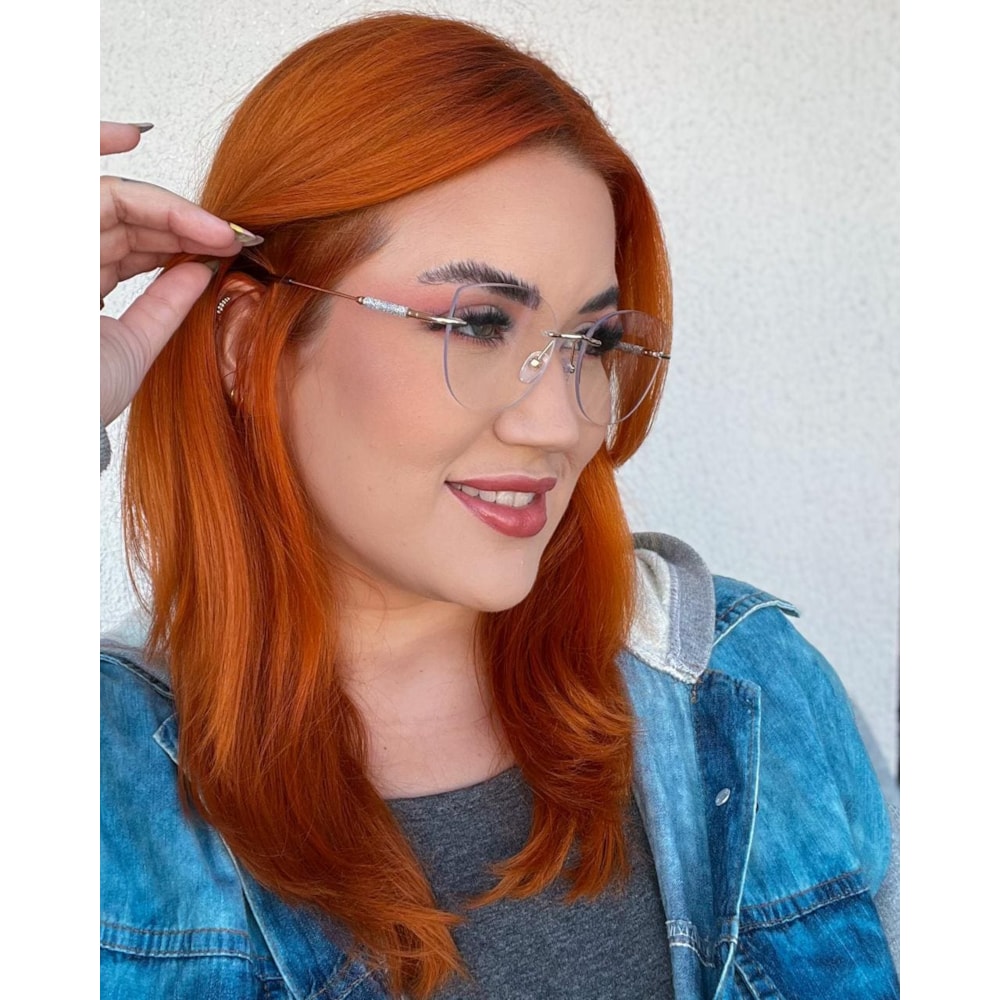 Armação de óculos de grau - Malévola 3 pontos cod 81075 - dourado ...