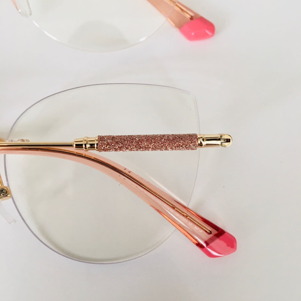 Armação de óculos de grau - Malévola 3 pontos cod 81075 - dourado ...