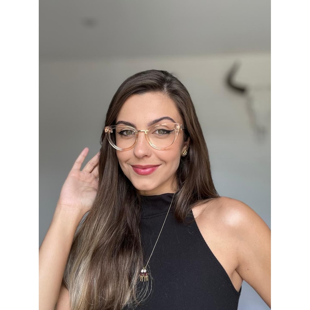 Armação de óculos de grau - Manie Marrie - Rose transparencia - Óculos ...