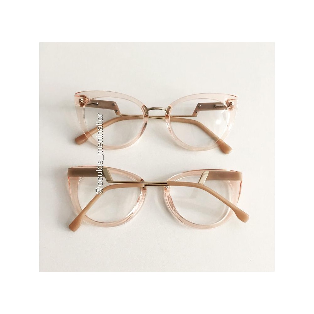 Armação de óculos de grau - Manie Marrie - Rose transparencia - Óculos ...