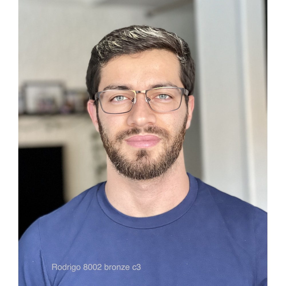 Armação de óculos de grau masculino - Rodrigo 8002 - bronze C3 - Óculos ...