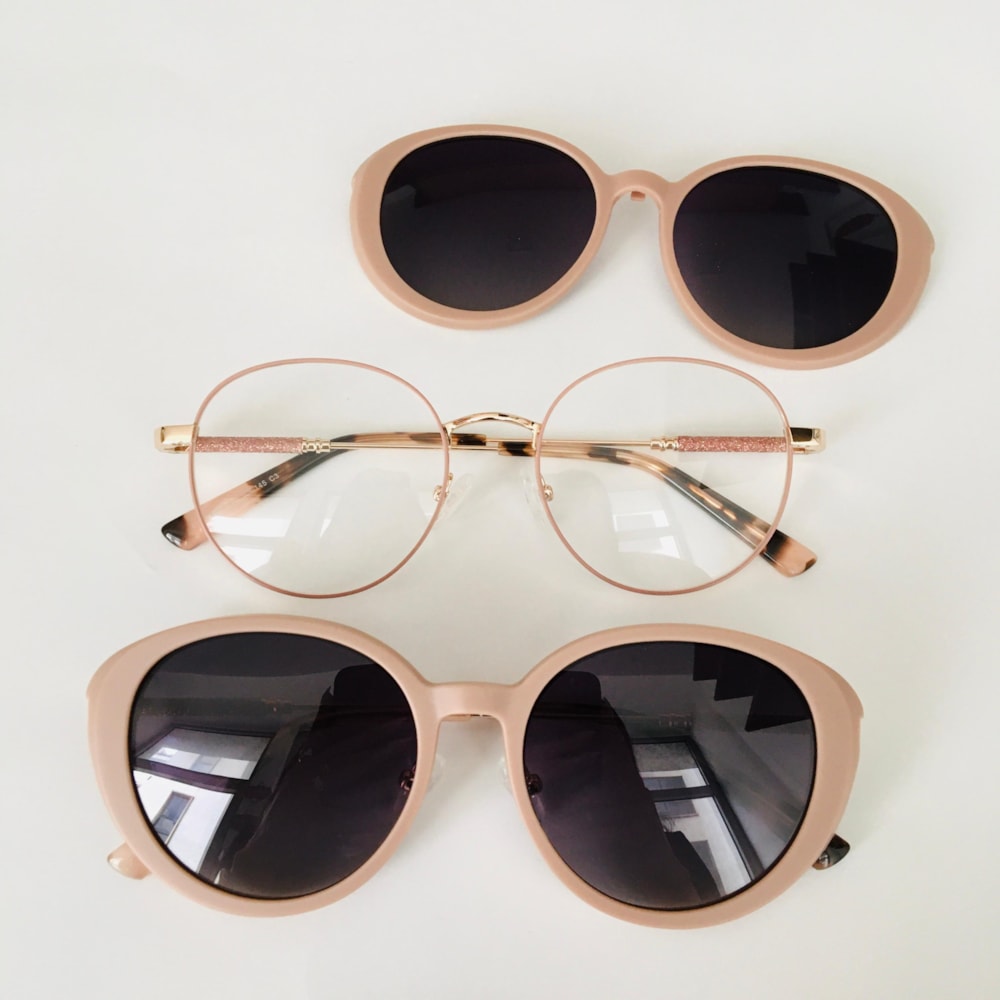 Armação de óculos de grau - Round shine 2 em 1 cod 0255 - rose com ...