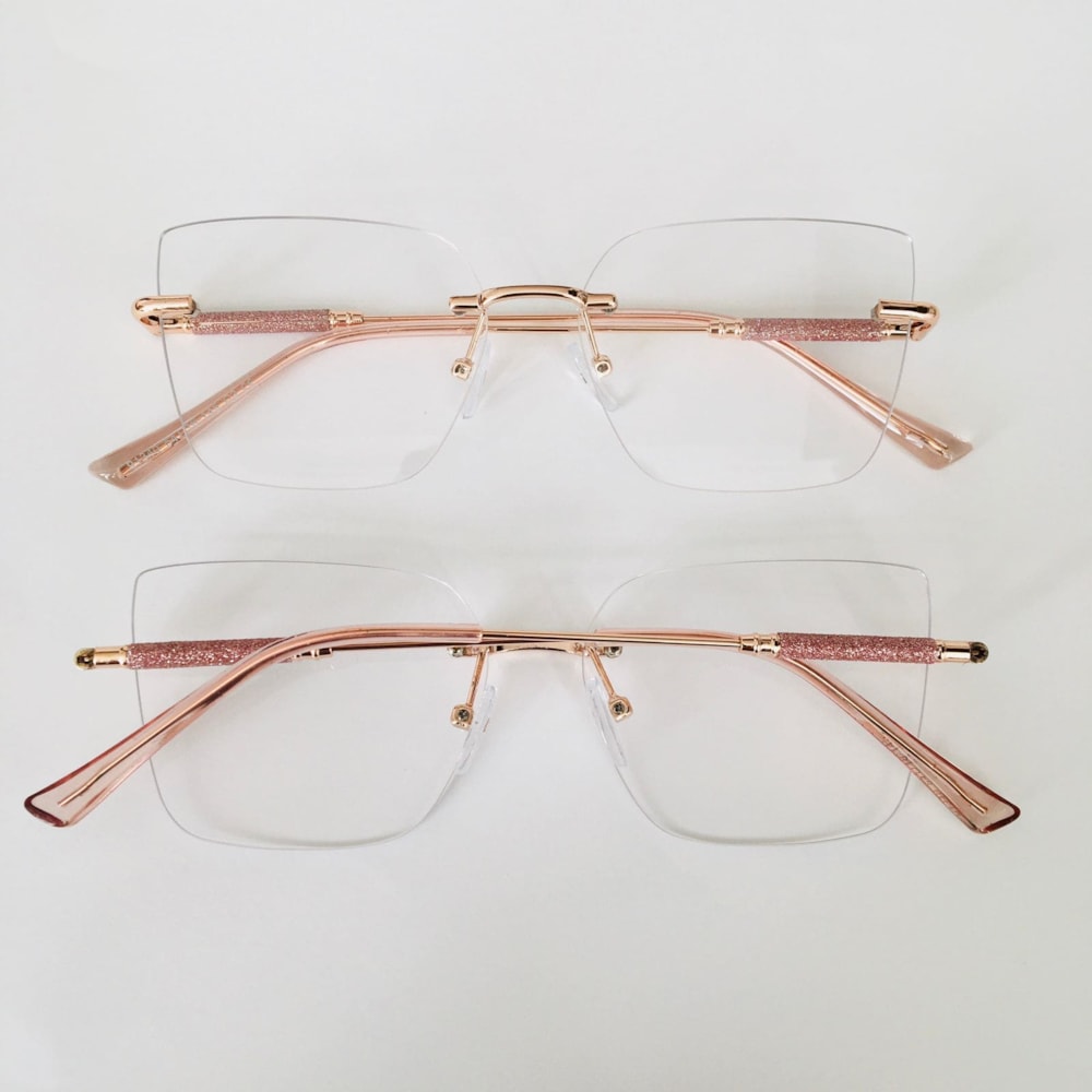 Armação de óculos de grau - Siena 3 pontos cod 91340 - Rose gold ...