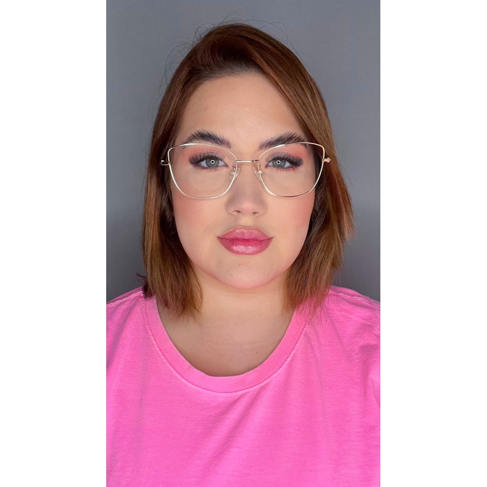 ARMAÇÃO PARA ÓCULOS DE GRAU - AMANDITA FECHADO 6933 TITANIUM - DOURADO ...