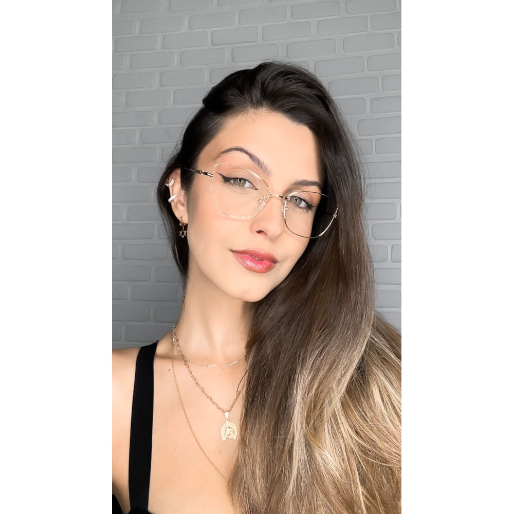 ARMAÇÃO PARA ÓCULOS DE GRAU - AMANDITA FECHADO 6933 TITANIUM - ROSE ...