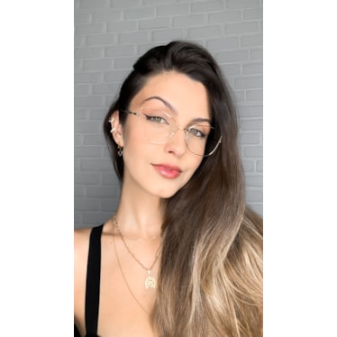 ARMAÇÃO PARA ÓCULOS DE GRAU - AMANDITA FECHADO 6933 TITANIUM - ROSE ...