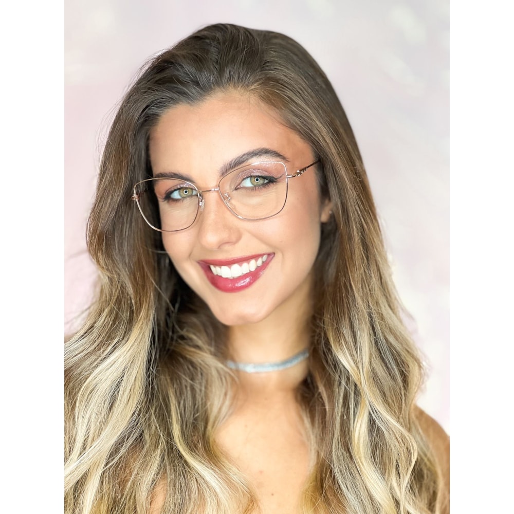 ARMAÇÃO PARA ÓCULOS DE GRAU - AMANDITA FECHADO 6933 TITANIUM - ROSE ...